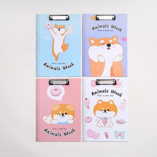 Shiba Inu - Bloc notes de dessin animé Kawaii A4, Bloc notes, Presse ...