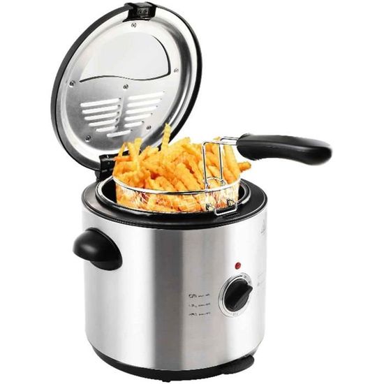 Friteuse Électrique Domestique 1,2l, Mini Friteuse 1000w, Friteuse ...