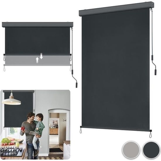 XMTECH Store extérieur vertical avec manivelle - 250 x 160 cm ...