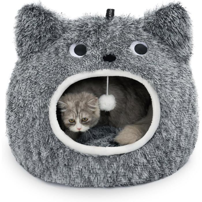 CATISM Niche pour Chat Lavable - Lit pour Chat - Mignon Moster ...