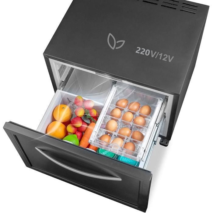 Réfrigérateur à Tiroir-50L-12V/220V-Mini Frigo Encastrable-LED-Peut ...
