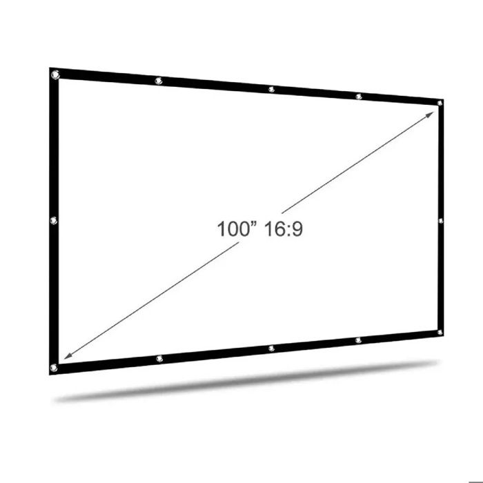 Écran de Projection Mural Pliable – 100” – Double Face Avant/Arrière ...