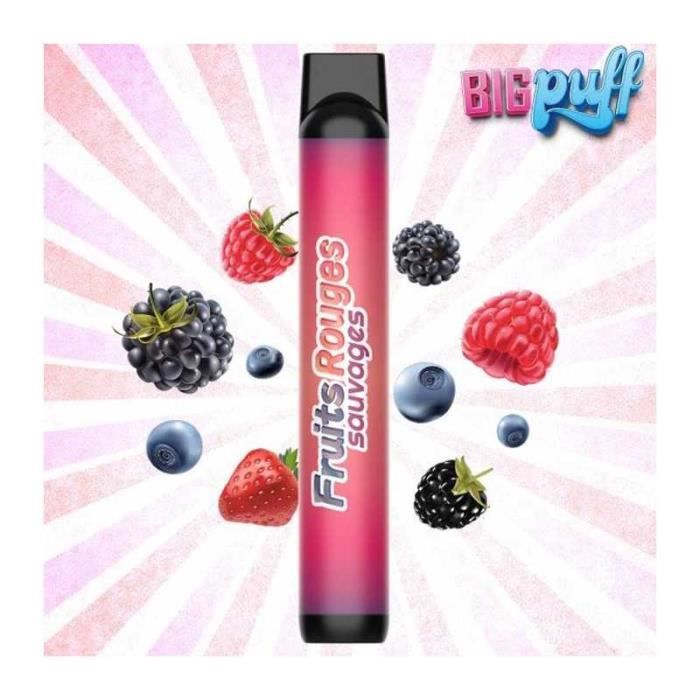 BIG PUFF - 2x Fruits rouges sauvages 00 mg 600 Puffs VAPE PEN JETABLE ...