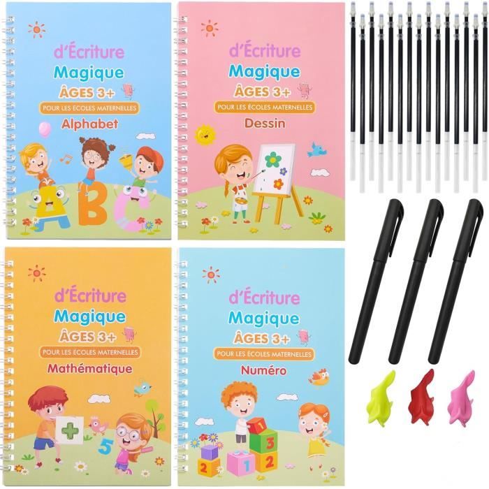Cahier d'exercices - Magique - Calligraphie Enfant - 4 Cahiers ...