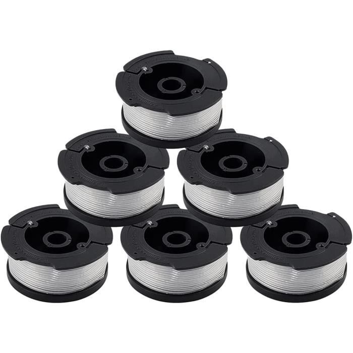 A6481 A6485 bobine pour coupe-herbe Black Decker, set de 6 bobines avec 1 capot et 1 ressort[5 ...