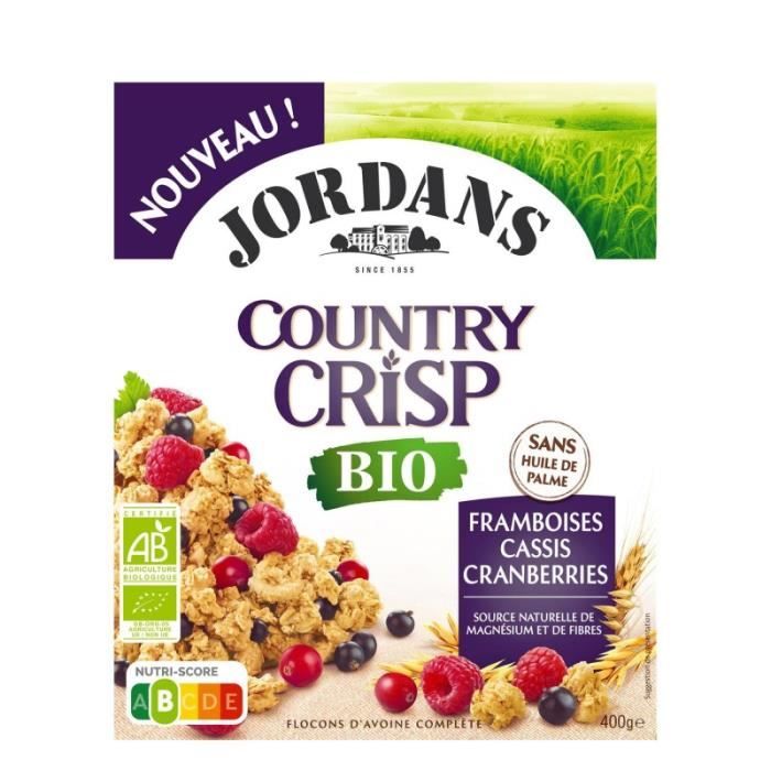 JORDANS BIO - Country Crisp Bio Cranberries Cassis & Framboises 400G ...