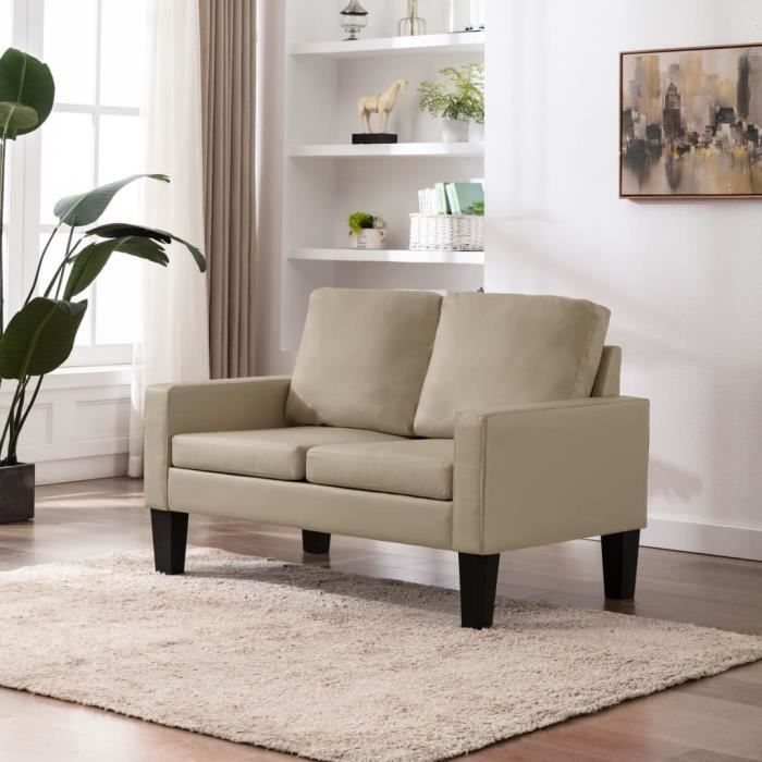 HOME Luxueuse Moderne- Canapé droit 2 places - Sofa Canapé scandinave ...