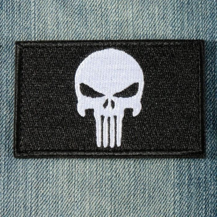 PUNISHER SKULL SWAT OPS ARMY MILITARY TACTICAL MORALE PATCH ARMY GREEN ...