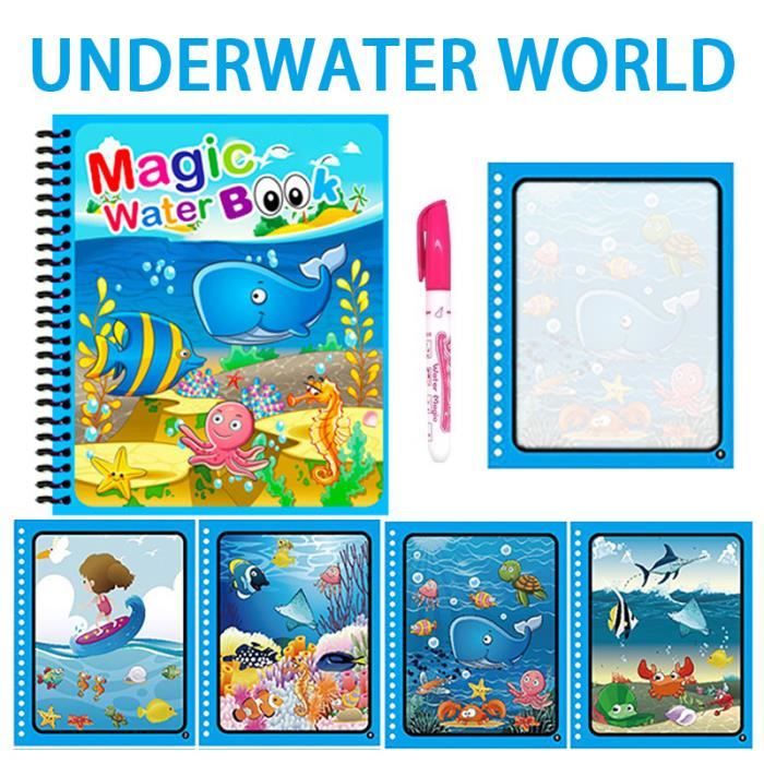 Jeu de coloriage,Livre de coloriage magique pour enfant,dessin à l'eau ...