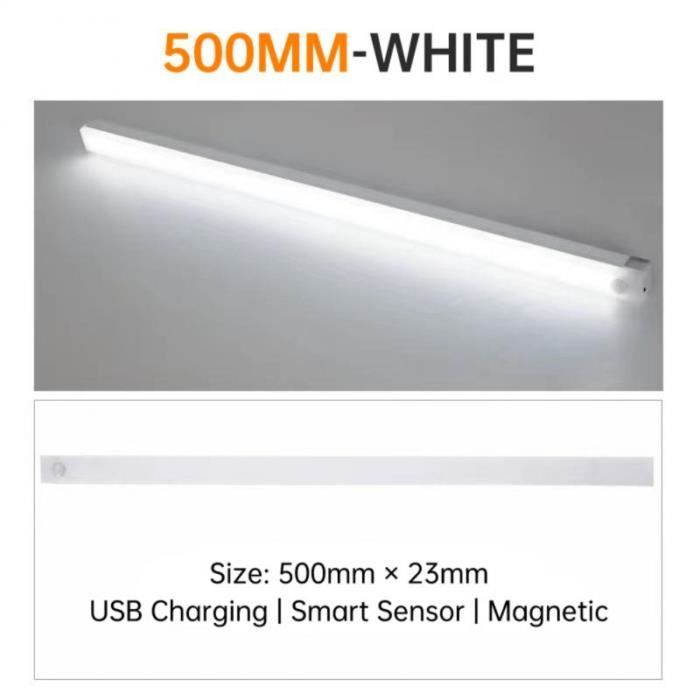 Lampe LED sous meuble avec capteur de mouvement, Rechargeable par USB ...