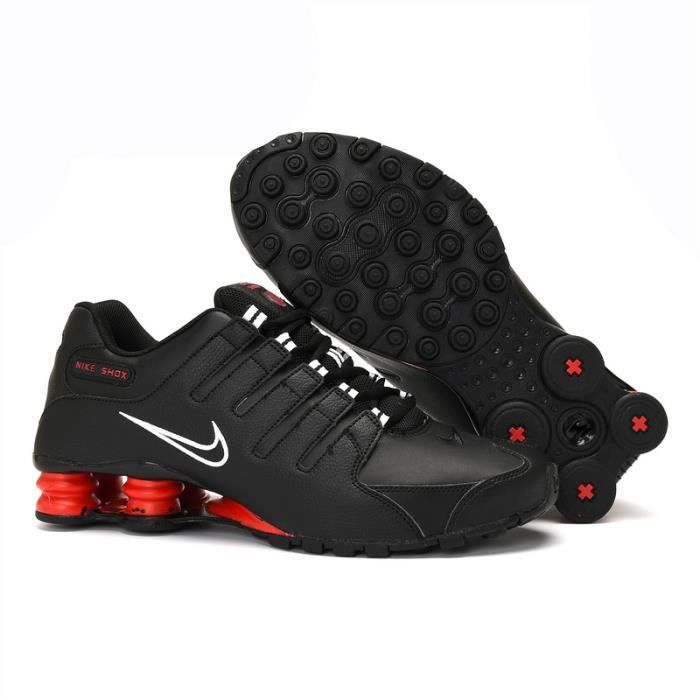 Nike SHox NZ Chaussures de Running Homme Noir rouge - Cdiscount Chaussures