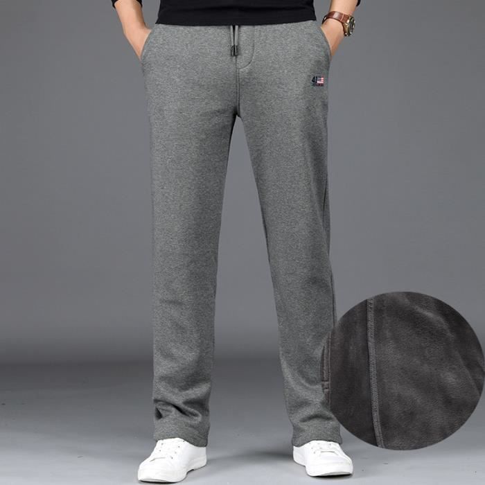 Pantalon de sport homme Jogging en velours chaud hiver coton hiphop ...