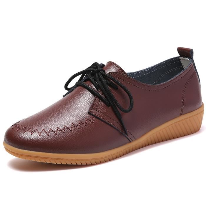 Chaussures Femme Chaussures cuir femme mode chaussures respirantes à ...