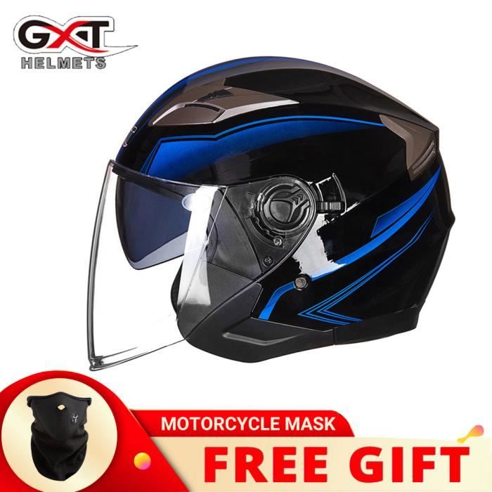 RUMOCOVO® Casque de Moto ouvert GXT, classique ABS à double objectif ...