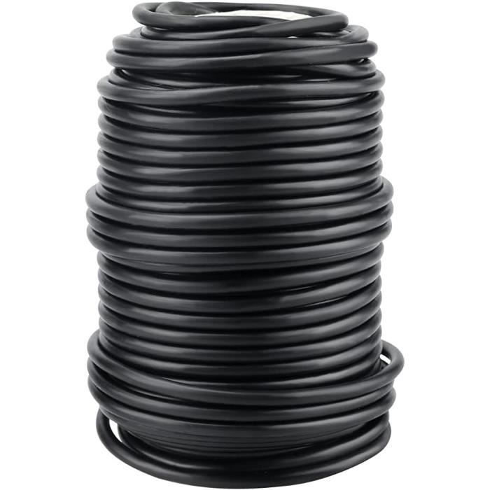 KINGLAKE 3.5mm Fil de Jardin Noir 20m Fil d'attache en Plastique Fil de ...