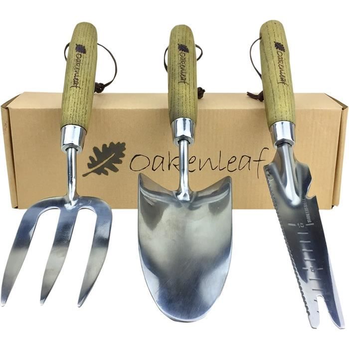 Kit d'Outils à Main de jardin 3 pièces en acier inoxydable SSS ...