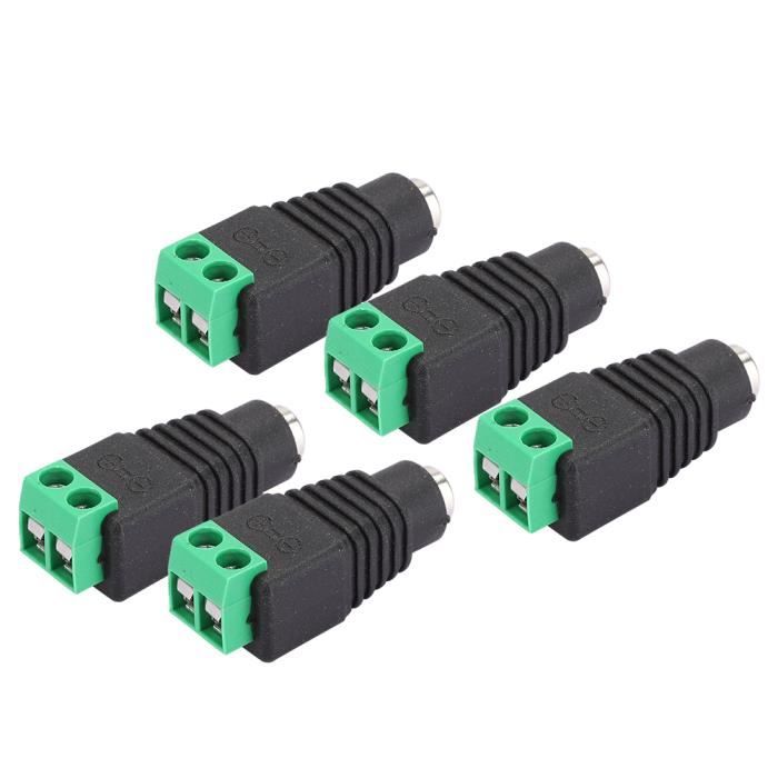 TMISHION Fiche de borne DC 5Pcs Prise DC vers Borne Femelle Prise d ...