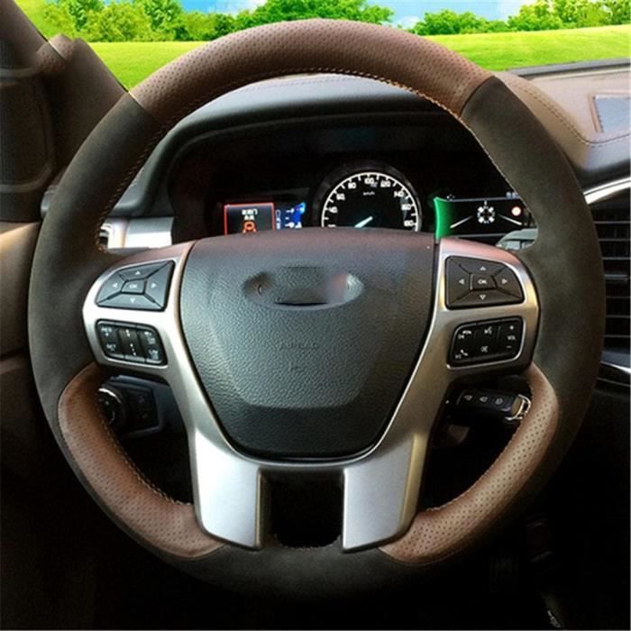 Couvre-Volant En Cuir Cousu À La Main, Pour Ford Ranger Everest Edge ...