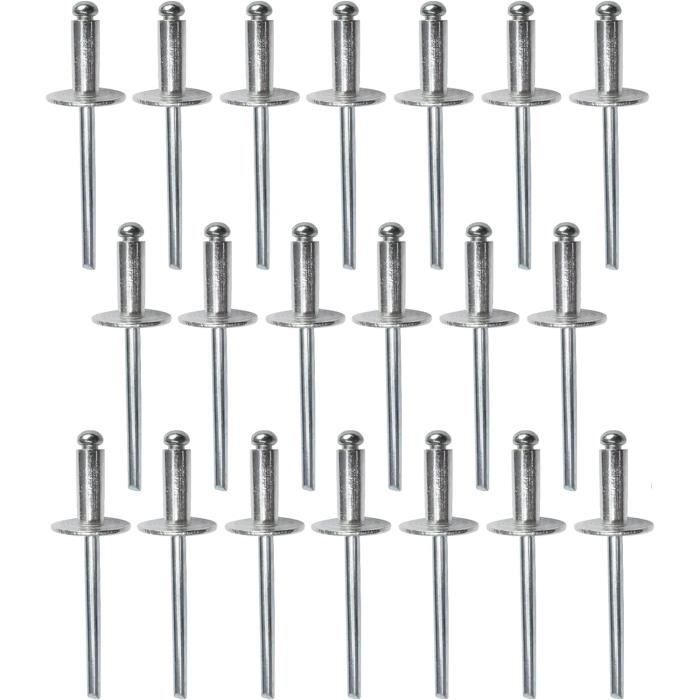 C48266 - Lot De 20 Rivets Aveugles Ø4.8X12Mm À Tête Large 14Mm - Din ...