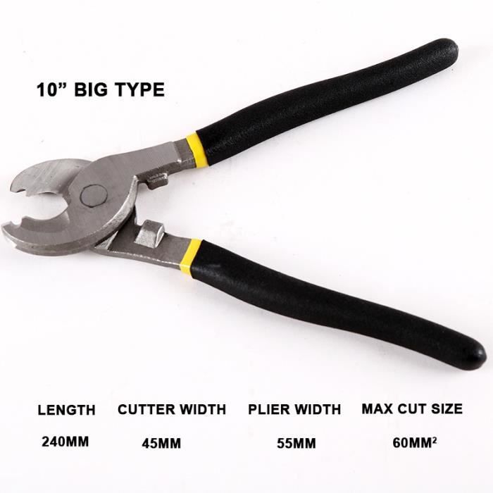 PINCE DE SERRAGE,10 inch big--Pince coupe fil électrique de 6 "8" 10 ...