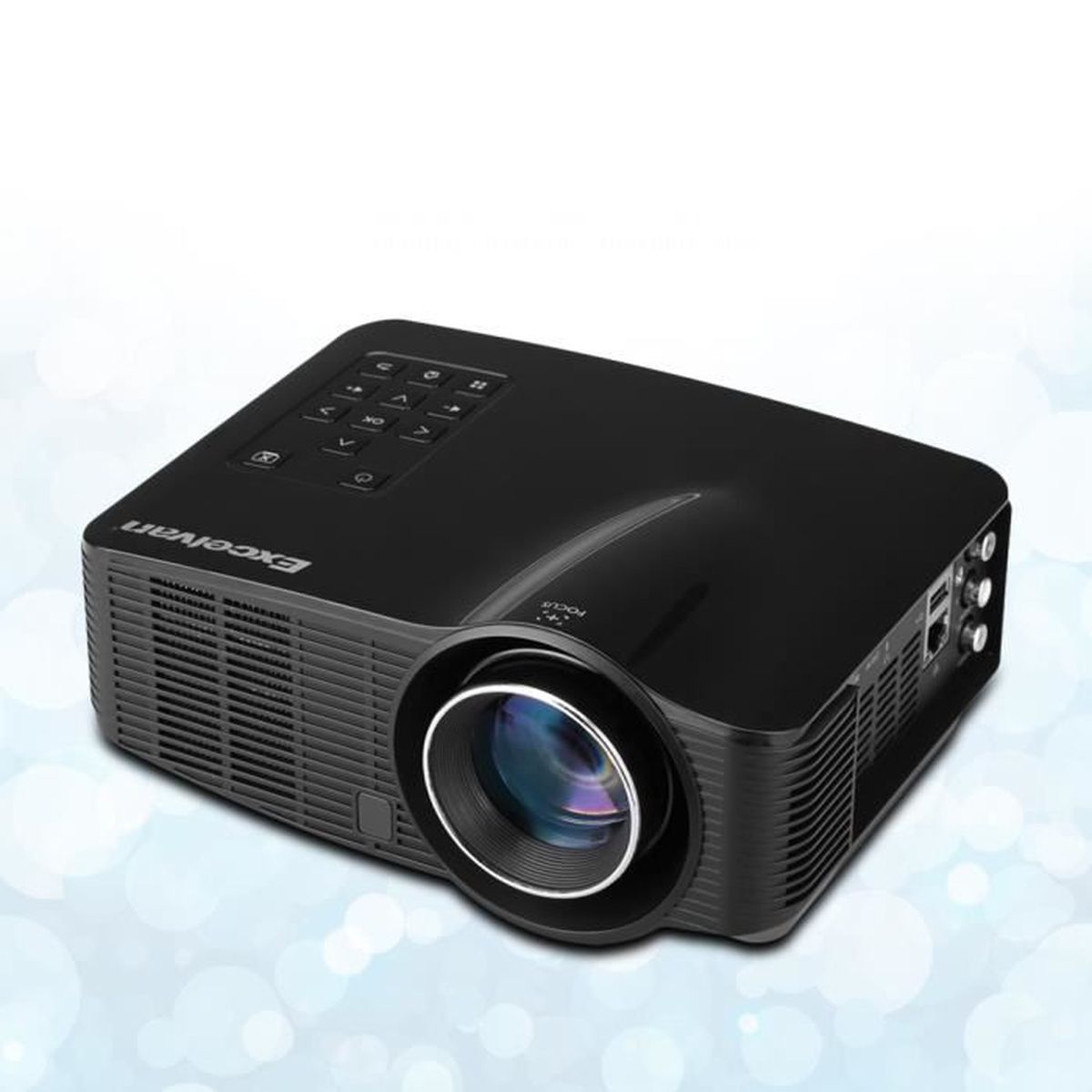 Excelvan Mini Projecteur Vidéo Multimédia LED Portable Wifi Android AV ...