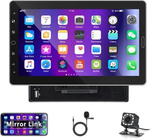 Podofo Autoradio Carplay 1 Din Bluetooth Auto Radio 10,1 Pouces Écran ...