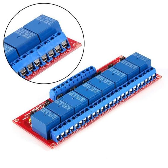 Module relais 12V - ASHATA - 8 canaux - Protection diode - Double ...