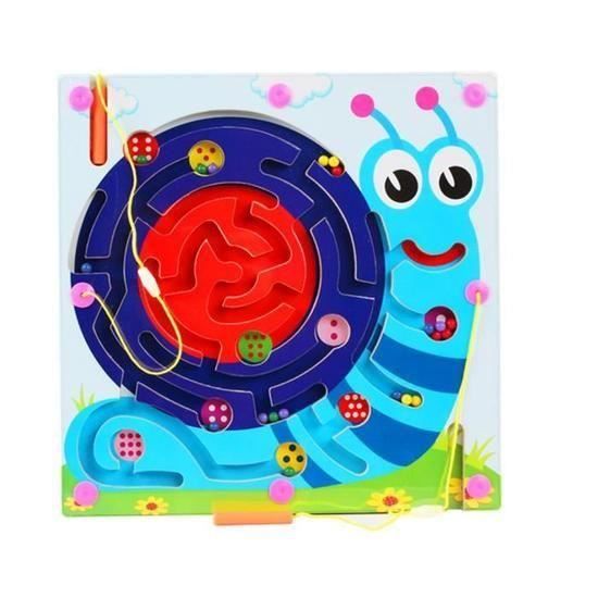 Tonsee®Maze Puzzle en bois labyrinthe Annulaire avec des billes ...