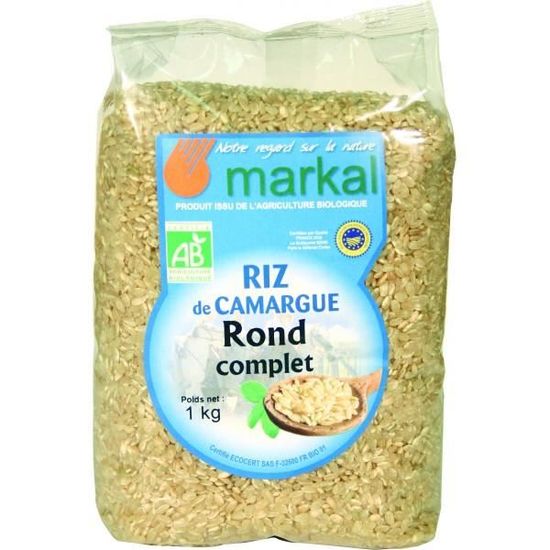 Riz rond complet Camargue, 1kg, Markal - Cdiscount Au quotidien