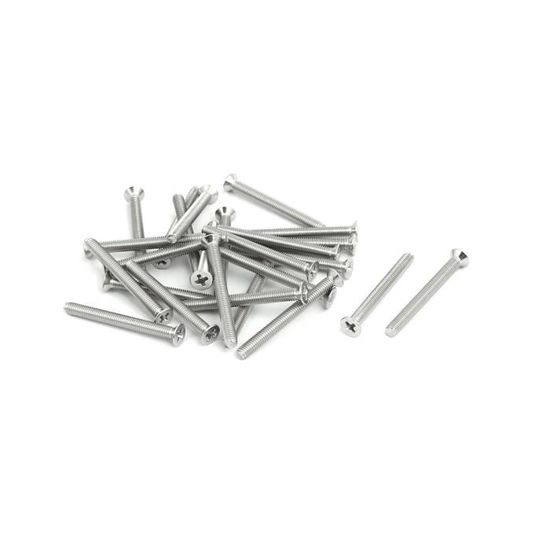 SOURCING MAP 25Pcs Vis Tête Fraisée Cruciforme Tête Plate Boulon ...