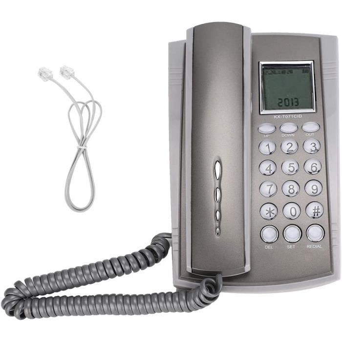 Téléphone Fixe Filaire, Téléphone Filaire de Bureau Téléphone Numérique placé sur Le Bureau, la ...