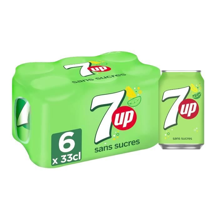 7 UP ZERO - Pack de 6x33cL Citron & Citron vert - Cdiscount Au quotidien