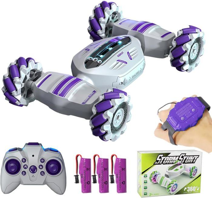 Voiture Télécommandée Stunt - 4Wd - Avec Commande Manuelle - Rotation À 360° - Cadeau Pour ...