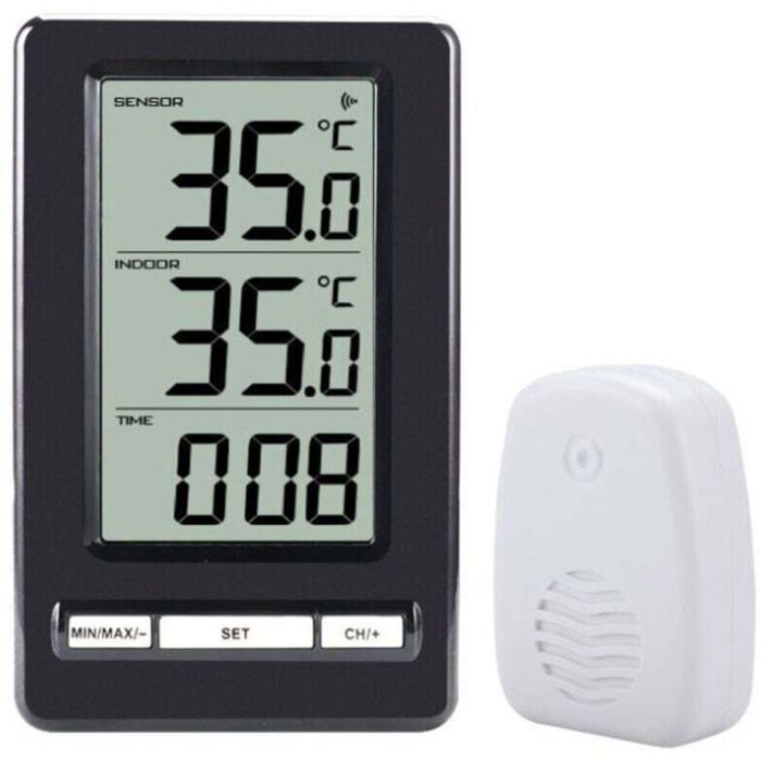 Thermomètre Intérieur et Extérieur, Thermomètre sans Fil Numérique avec ...