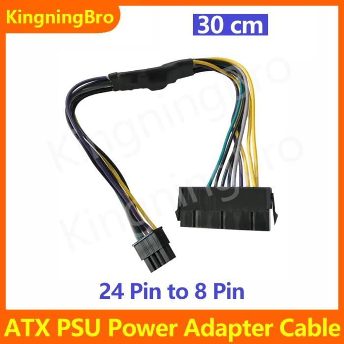 Câble adaptateur'alimentation ATX PSU, 30cm, 24 broches à 8 broches, pour DELL Optiplex 3020 ...