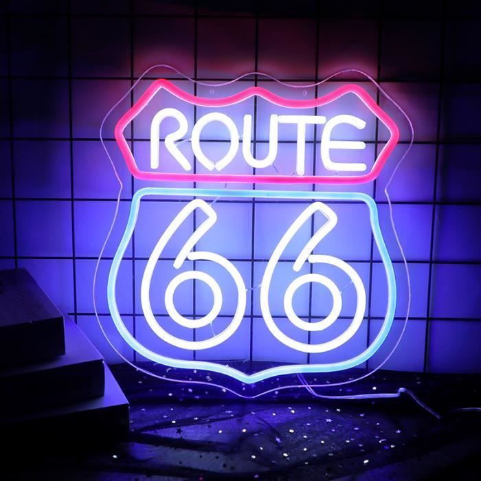35x36cm - Historic Route 66 Neon Sign Beer Bar Home Art Man Cave Neon ...