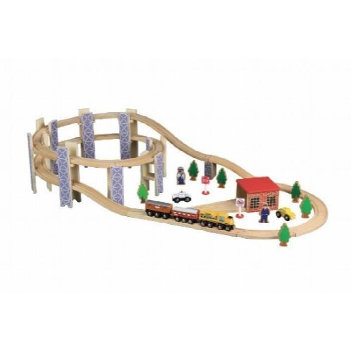 Wooden 50pcs Train Set EU4WO - Cdiscount Jeux - Jouets