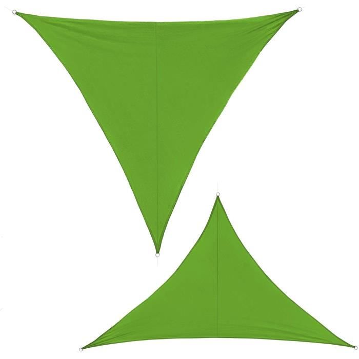 Voile d'ombrage triangulaire émeraude 3m x 3m x 4.24m en polyester [PES ...