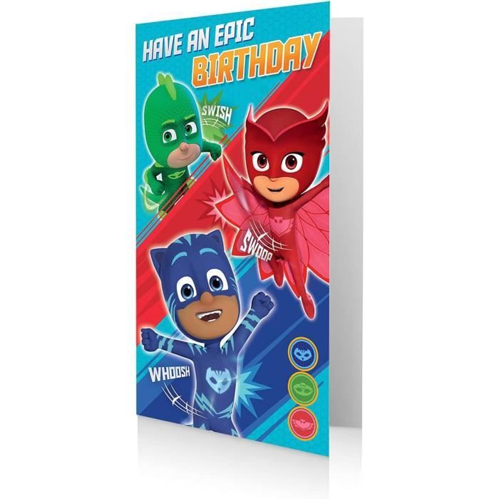 Pyjamasques Carte D'Anniversaire Officielle Happy Birthday[p2853 ...