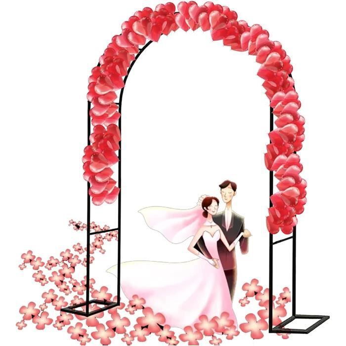 Arche De Jardin Arche De Mariage Noire Arceau Rosiers Support Plantes ...