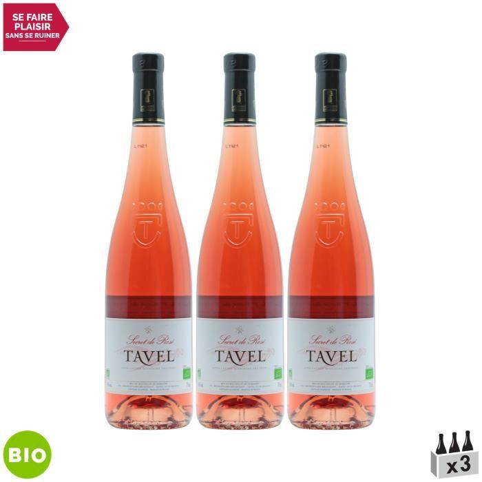 Tavel Secret de Rosé Rosé 2021 - Bio - Lot de 3x75cl - Domaine Lafond ...