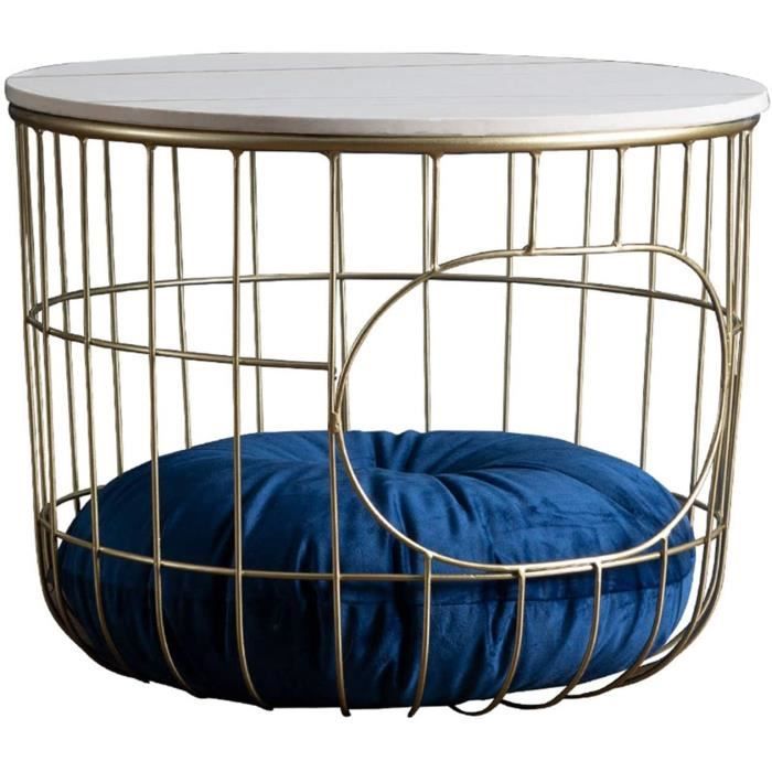 AIOEJP Table Basse, Table de Salon, Rangement Panier en métal avec ...