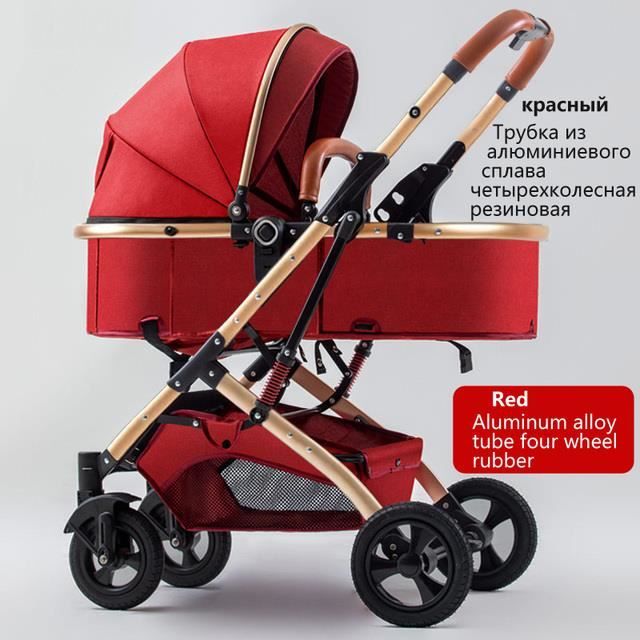 Poussette pliable ultra légère pour bébé 2 en 1 pour nouveau né avec ...