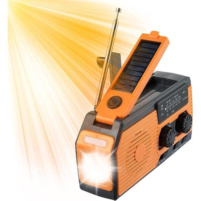 Hand Crank Solar Radio,Portable Usb Emergency Radio With 5000 Mah ...