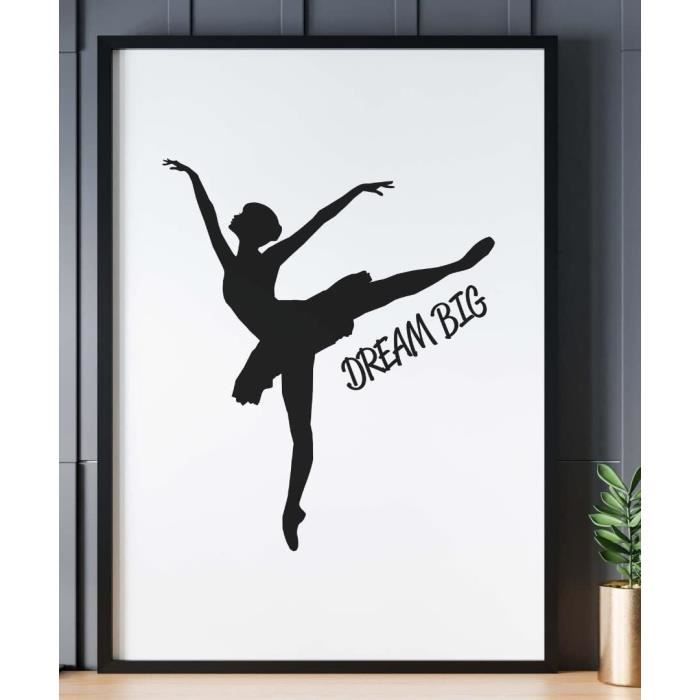 Poster Mural Avec Citation Positive Inspirante « Dream Big Ballerina ...