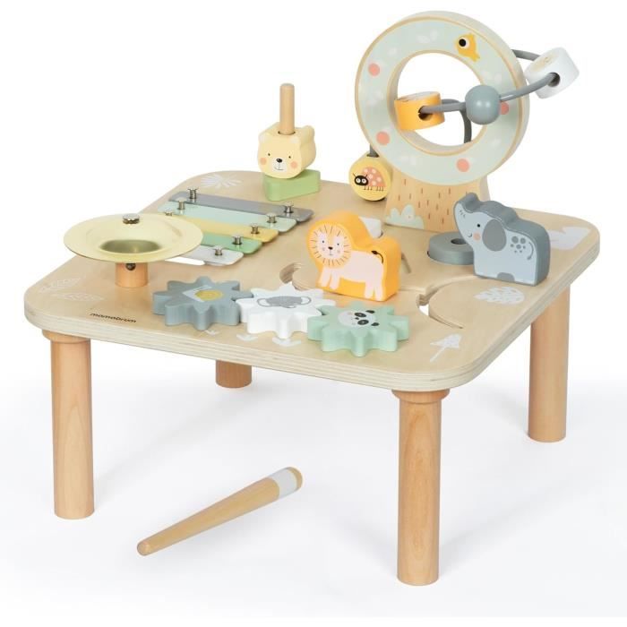 Table Éducative En Bois Pour Enfants 7In1 Jouet Musical Avec Cymbales ...