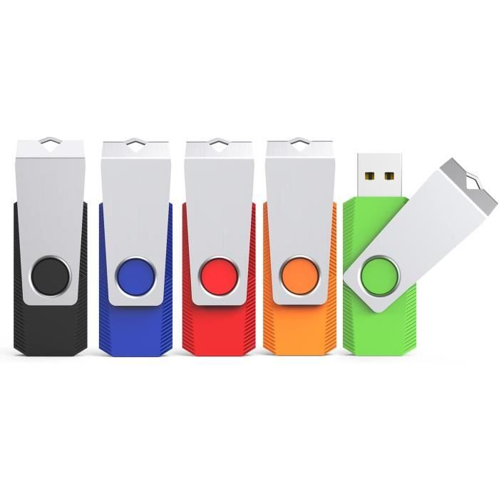 Clé Usb 16Go 2.0 Led Lot De 5 Clef Usb 2.0 16 Go 5 Pièces Cle Usb Flash ...