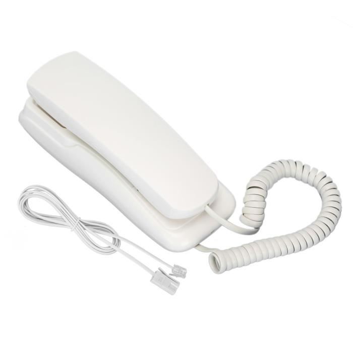GOTOTOP Téléphone filaire mince KX-T629 Téléphone d'hôtel à montage mural Téléphone fixe pour ...