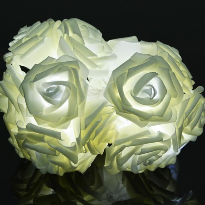 20 lampe LED rose floral ELECTRIQUE lumineuse Mariage partie Décoration ...