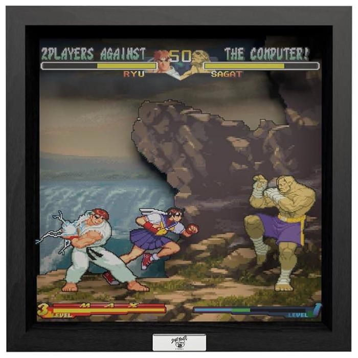 Rétrogaming-Pixel Frames - Street Fighter Alpha 2 - 23x23 cm - Jeux ...